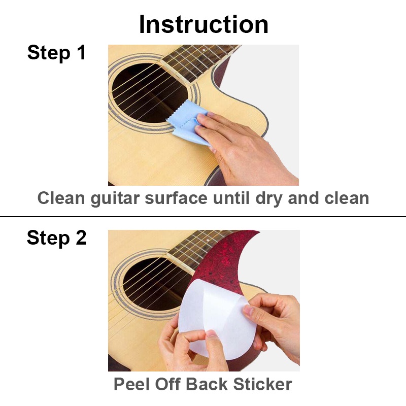 Acoustic Guitar - Pickguard Sticker Self Adhesive Sticker for Acoustic ...