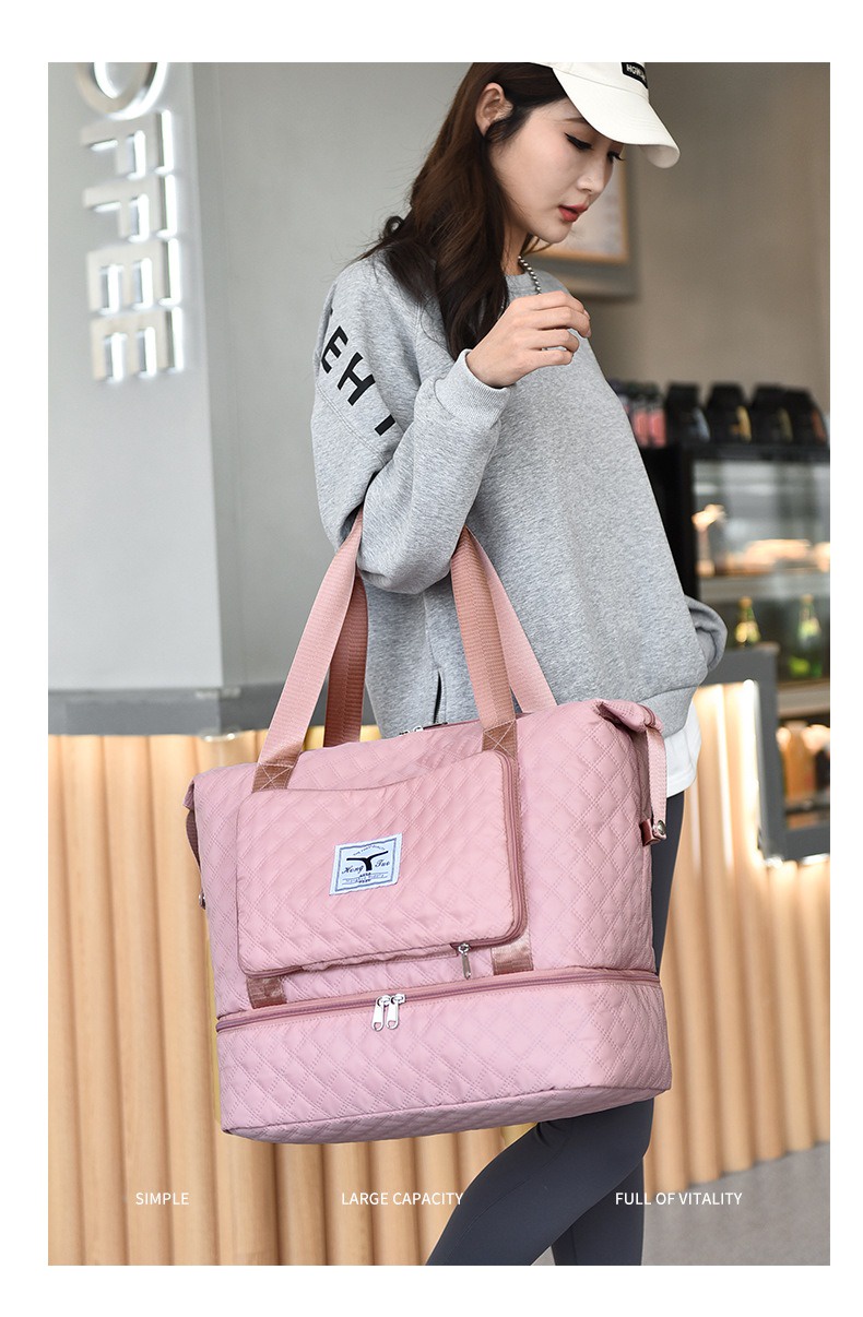 IFASHION 1619 Foldable Waterproof Wet Dry Hand Carry Travel Bag with ...