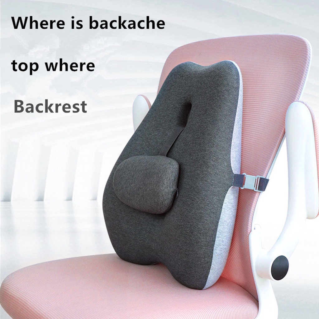 Lumbar Support Pillow for Office Chair,Memory Foam Back Cushion for ...