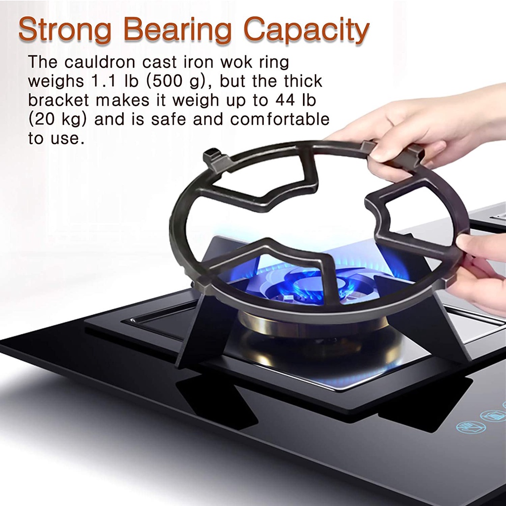Gas Stove Accessories Black Cast Iron Stove Trivets for Kitchen Wok ...
