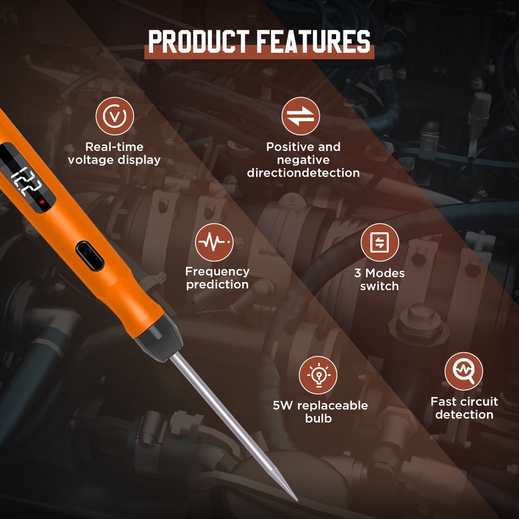 【Local Stock】 CMTOOL P50 Automotive car Circuit Tester Test Pen 12v 24v ...