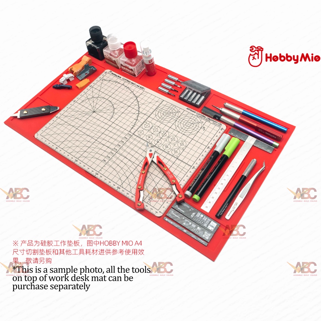 [HobbyMio] Work Desk Mat - Multi Purpose Worktop Organiser Silicone Pad ...