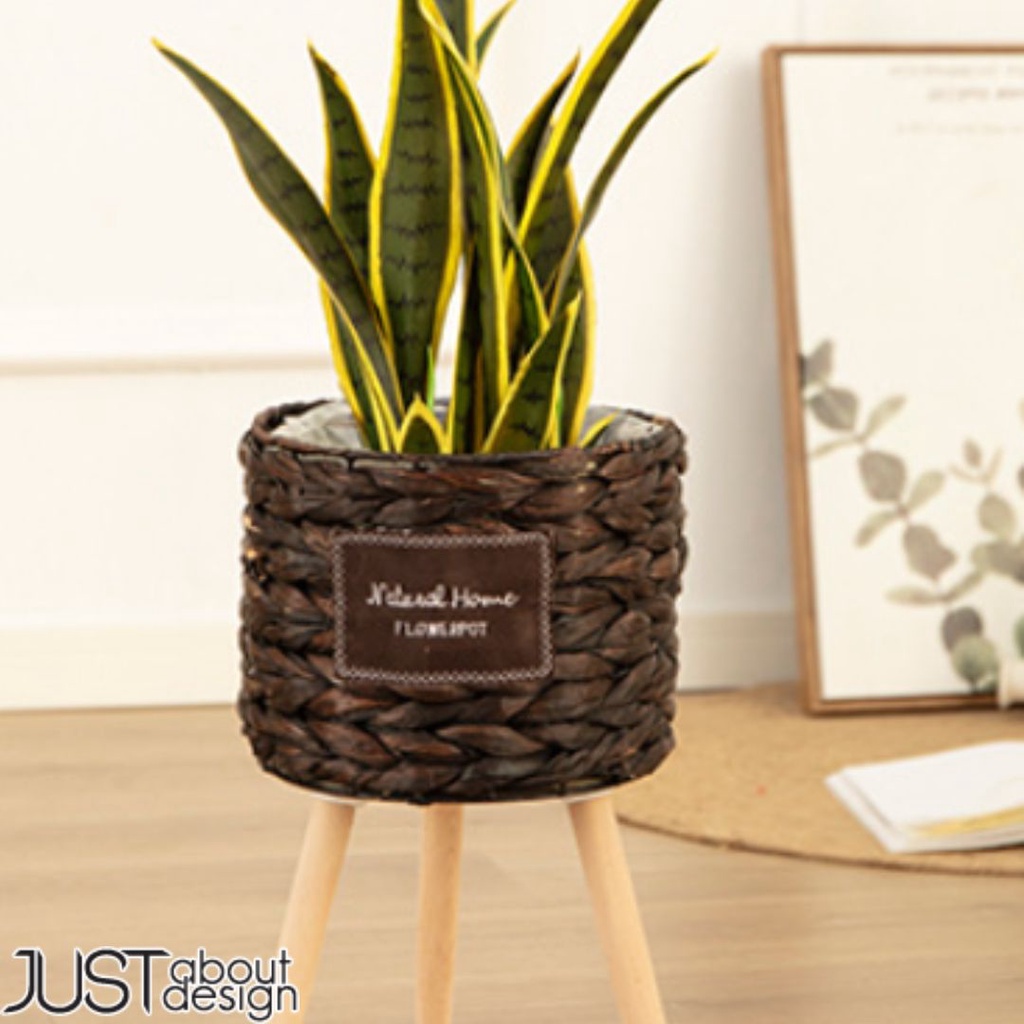 🔥 Pasu Rotan Berkaki Pasu Bunga Berkaki Rattan Basket Hiasan Seaweed ...