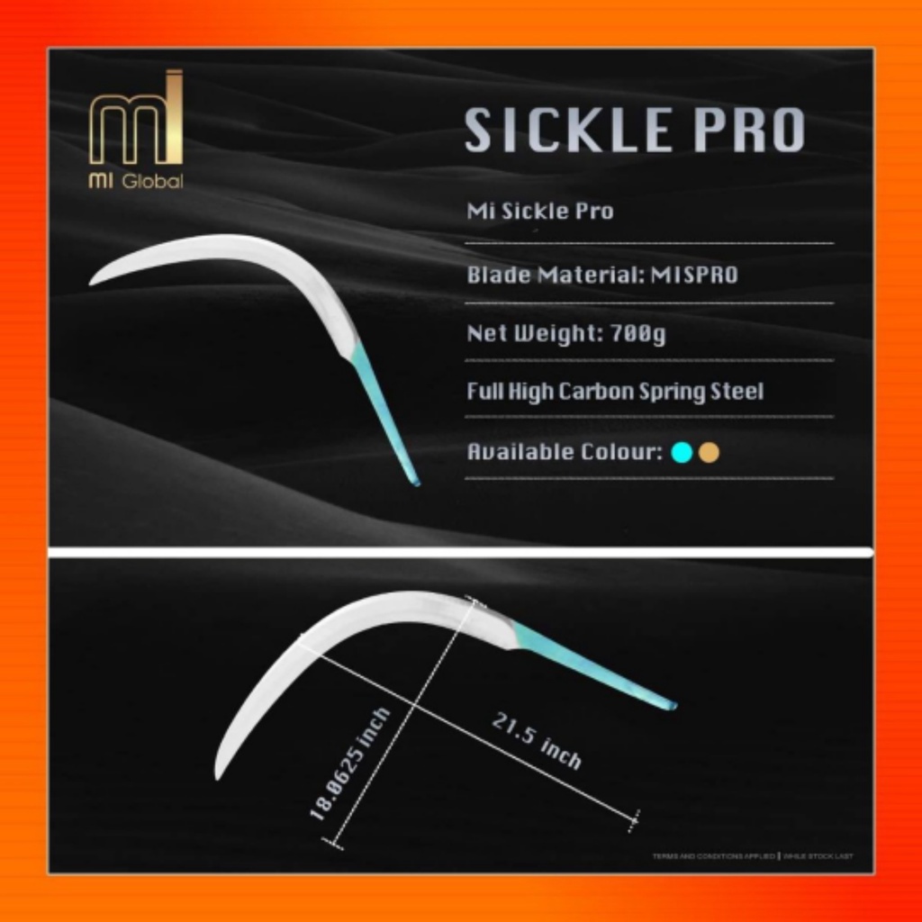 MI GLOBAL PRO OIL PALM HARVEST SICKLE KNIFE & SICKLE COVER PISAU SABIT ...