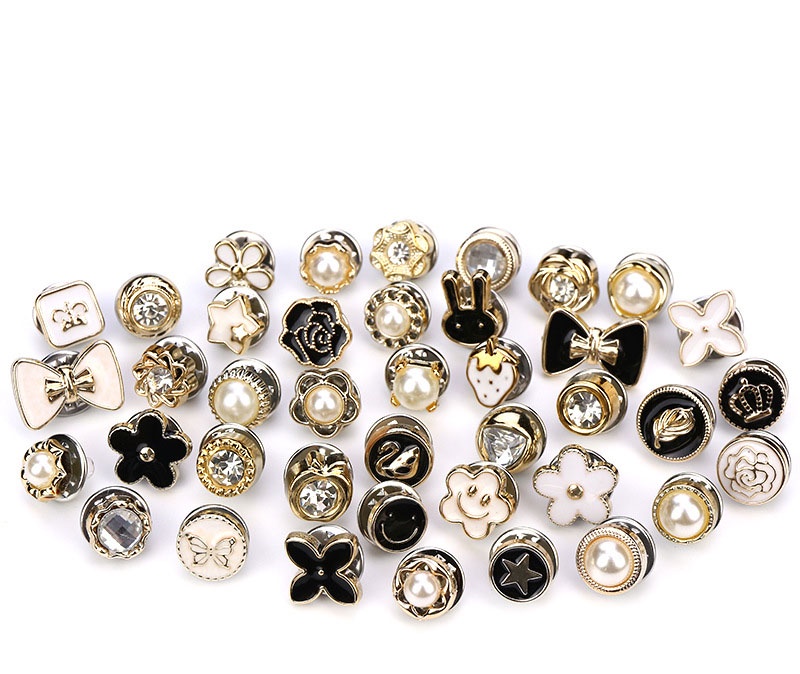 10Pcs Button Pin Prevent Accidental Exposure Blouse Buttons Brooch Pins ...