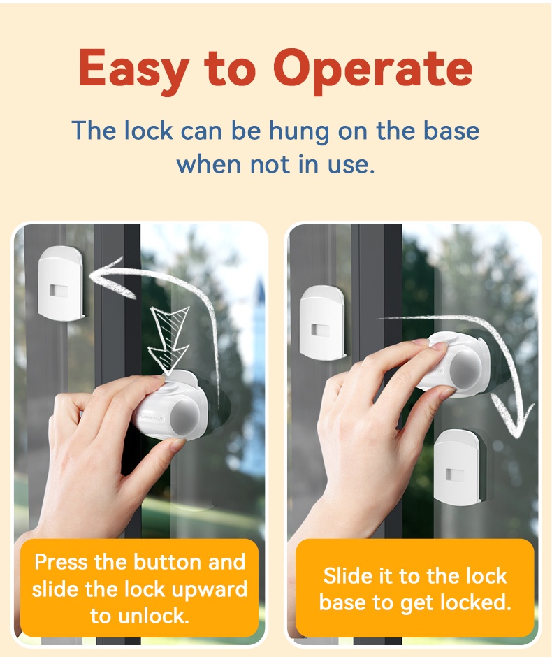 EUDEMON Child Protection Sliding Window Restrictor Lock ABS Stopper ...