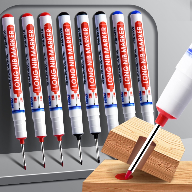 10Pcs/Set Long Marker Pen Tip Marker Waterproof Oilproof Oily Pen ...