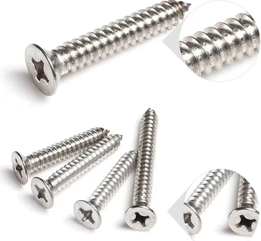 Self Tapping Wood Screws Sheet Metal Screws 6# 3.5mm Skru 8# 4mm Skru ...