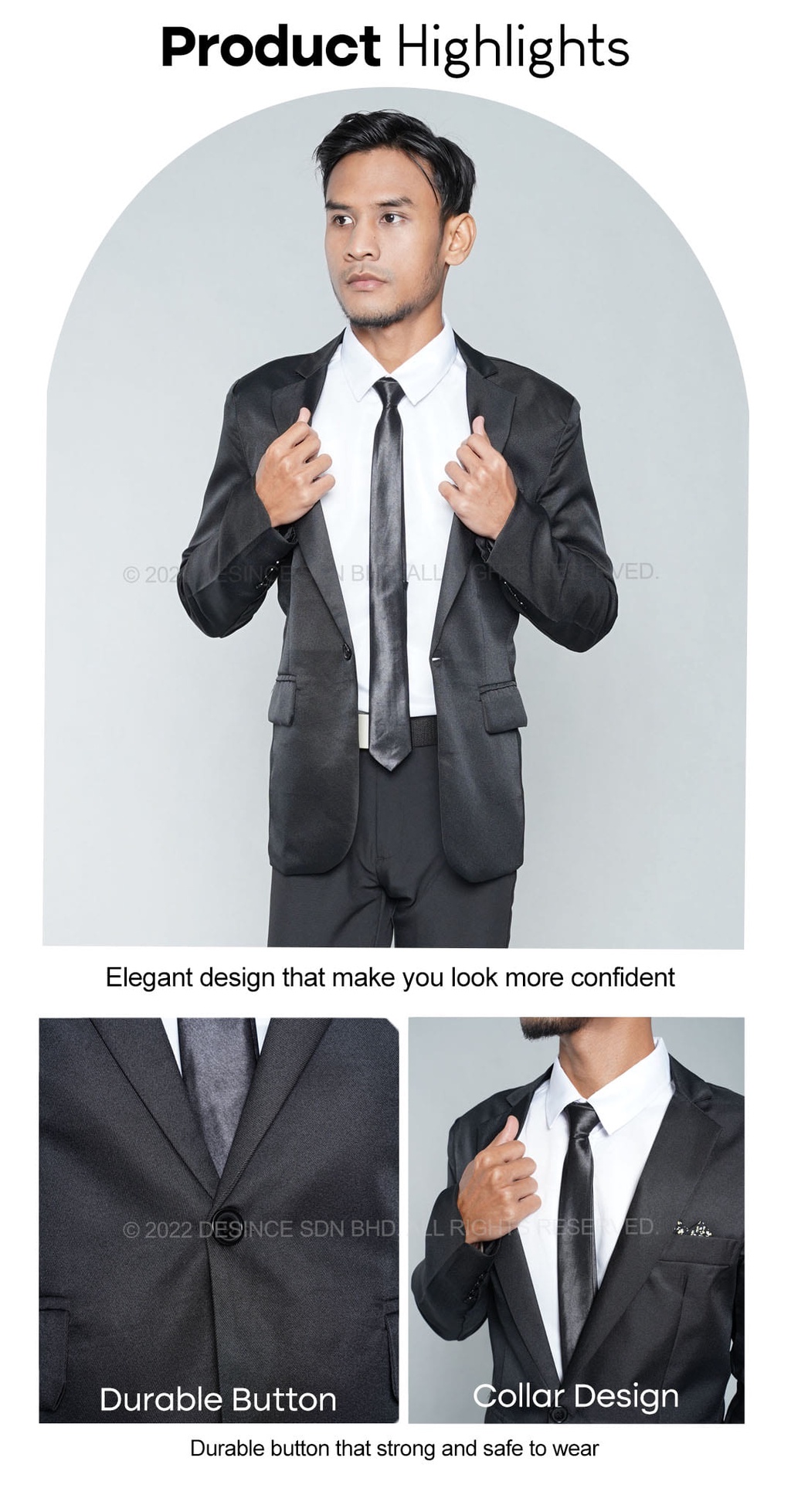 🇲🇾 DESINCE Men Blazer Top Formal Jacket Man Business Suit Office Blazer ...