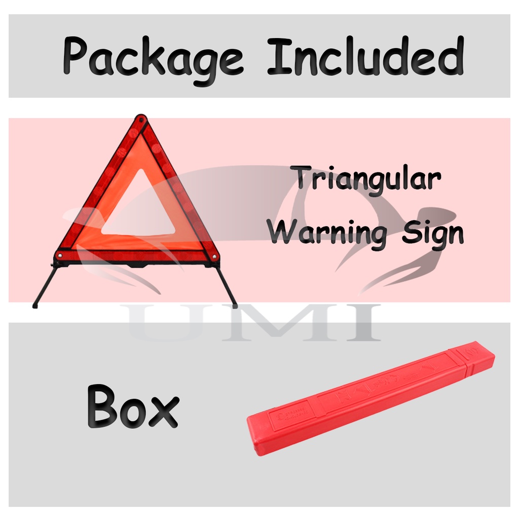 Car Triangle Foldable Warning Safety Road Sign Emergency Breakdown ...