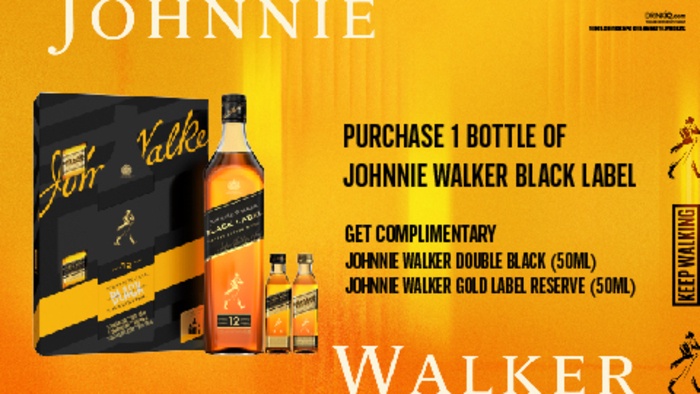 Johnnie Walker Black Label 70cl 2 X 5cl Shopee Malaysia