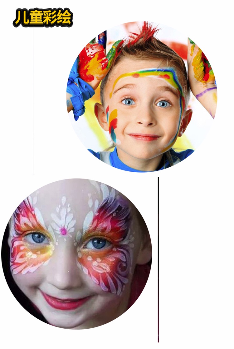 15 Colors Face Body Paint Kit Washable Face Painting Palette ...