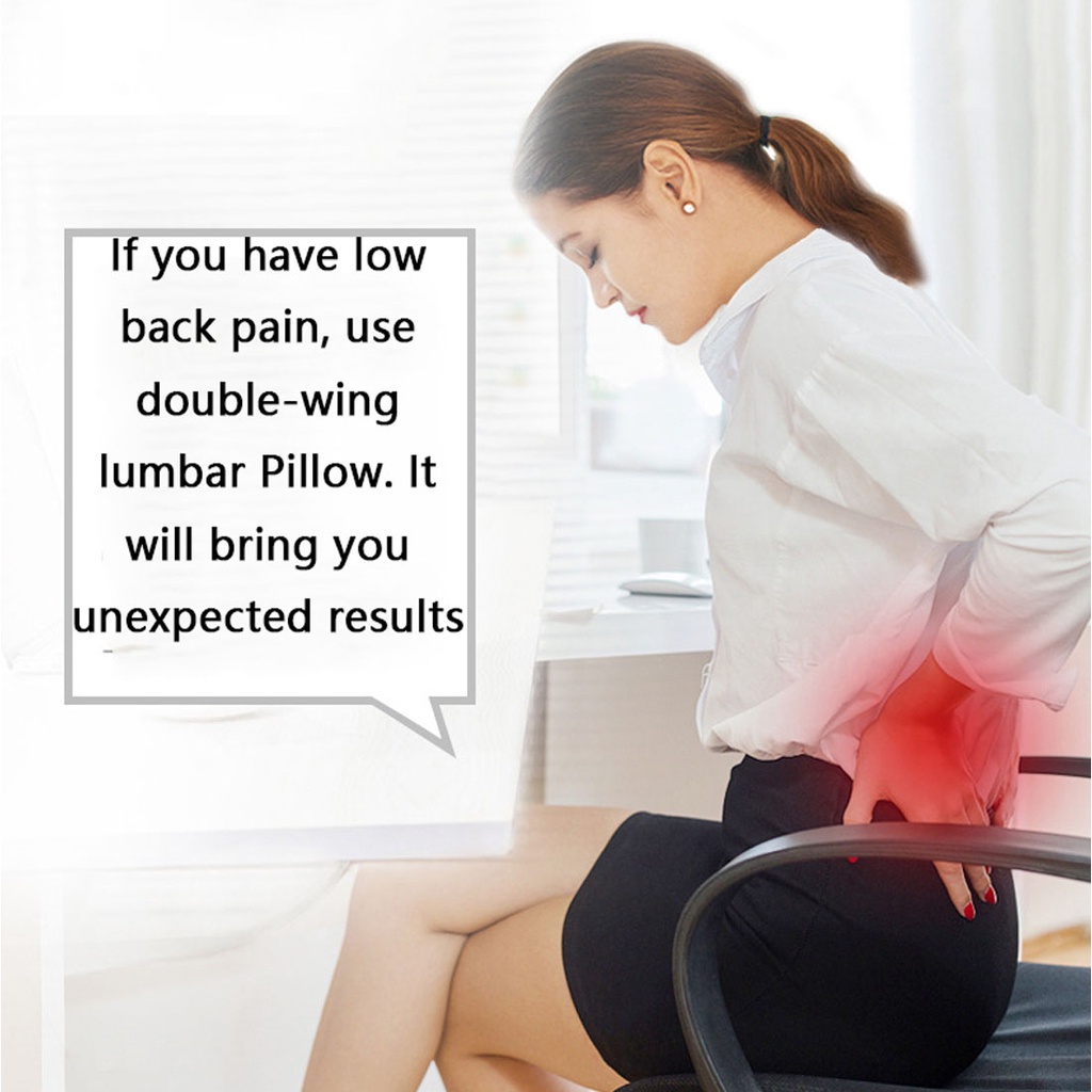Lumbar Pillow Orthopedic Backrest for Back Pain Relief Memory Foam ...