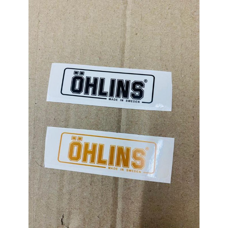 Ohlins Sticker 10AAA Gold Black 100% Good Quality Universal Sticker ...