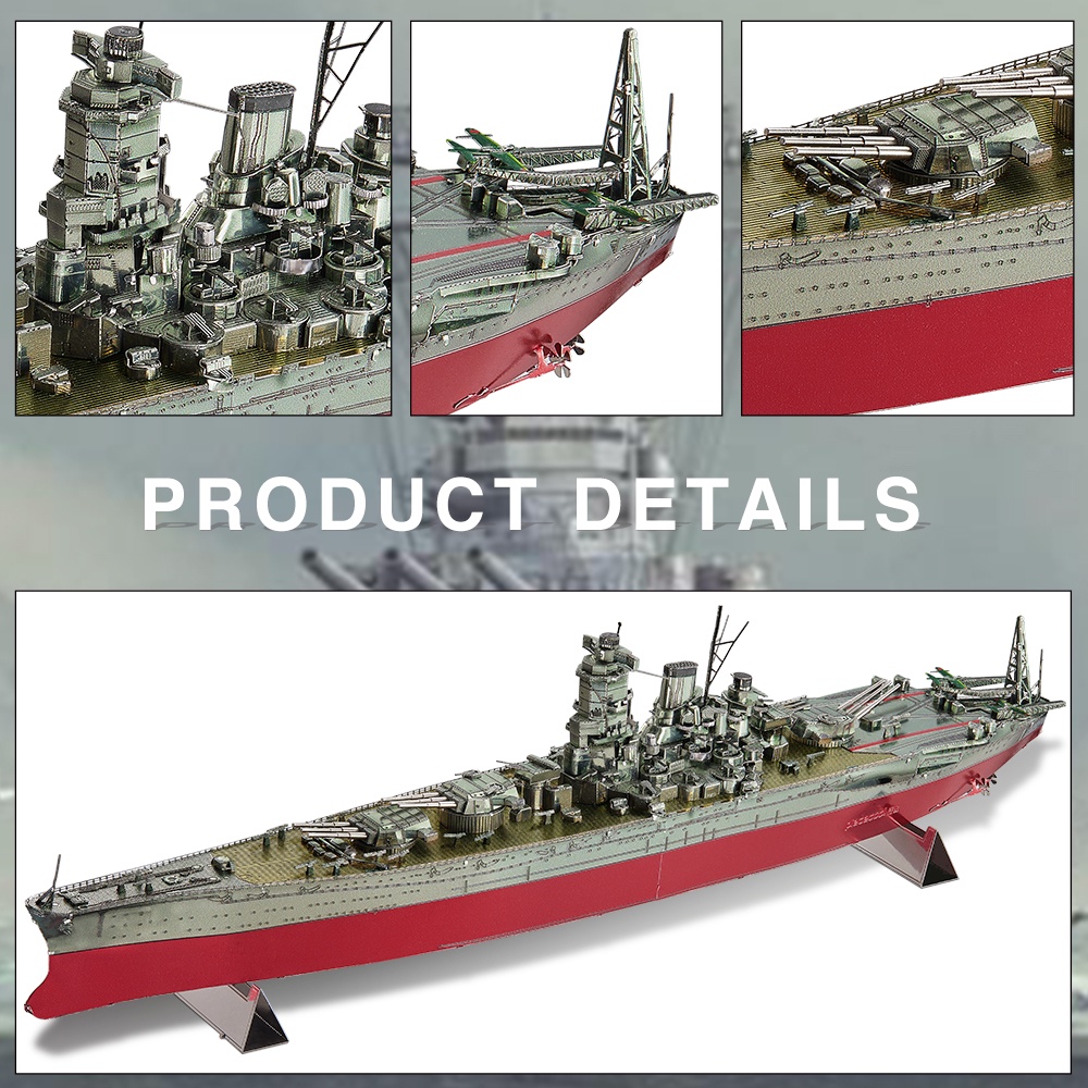 Piececool Musashi Battleship 3D Metal Model Kits | Shopee Malaysia