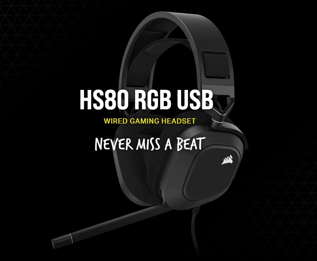 Corsair HS80 RGB Wireless and Wired Premium Gaming Headset with Spatial Audio / 7.1 Surround ...