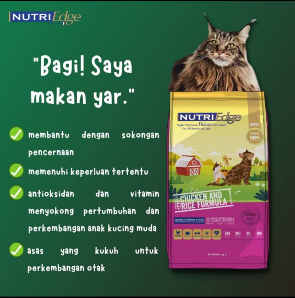 NutriEdge Super Premium Kitten Cat Food (Chicken & Rice Formula) [2.0KG ...