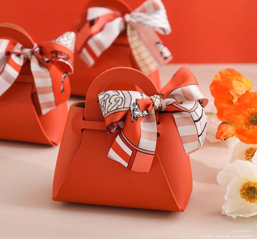 European Style Leather Gift Bag (M) Goodies Bag Doorgift Bag Wedding ...