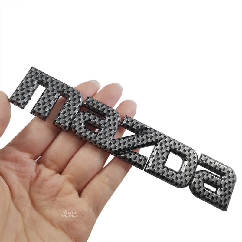 1 x ABS Chrome/Black/Carbon Fiber MAZDA Letter Logo Car Auto Rear Trunk ...