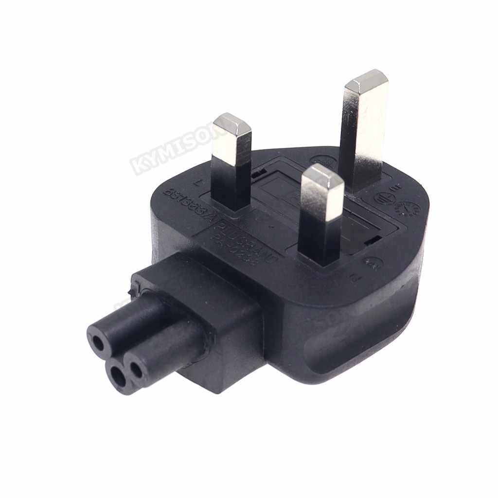 UK BS1363/A Standard Plug to IEC C5 AC Power Adapter,British Male to C5 ...