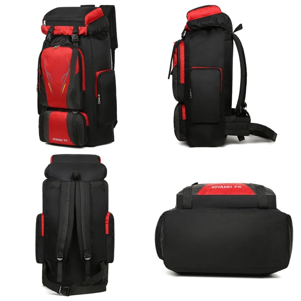 50L Large Capacity Backpack Waterproof Beg Hiking Bag Military Daki ...