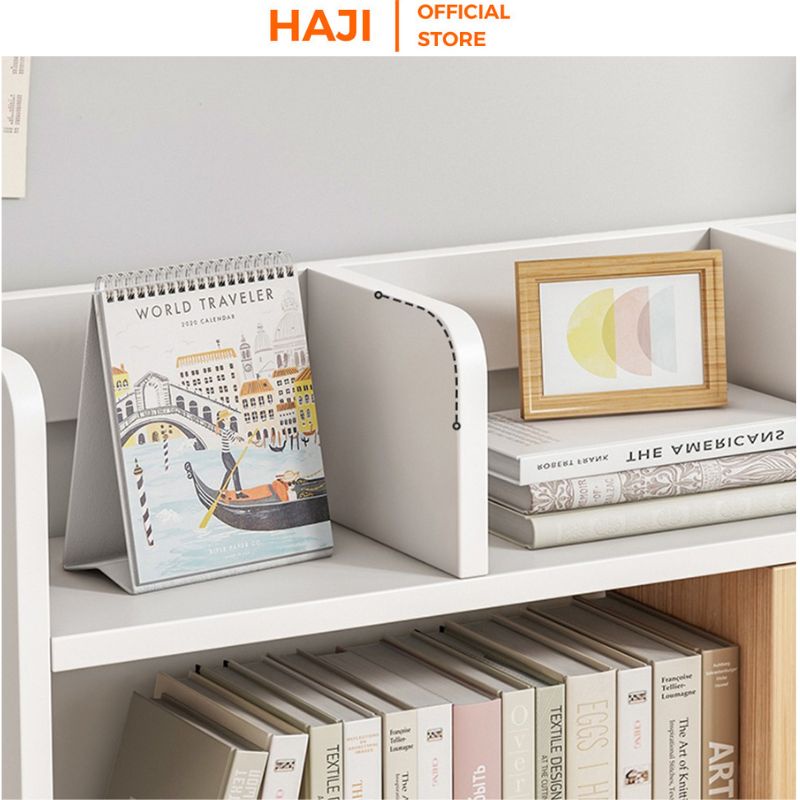 Haji brand two-tier mini desk bookshelf with scientific compartments ...