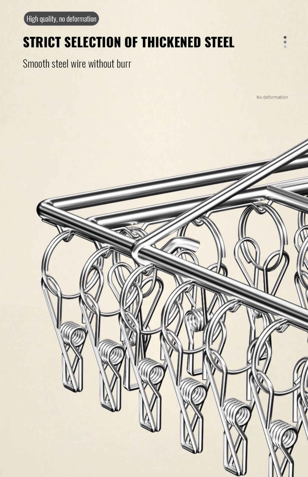 30clips Collapsible Anti Wind Clips Multifunction Stainless Steel ...