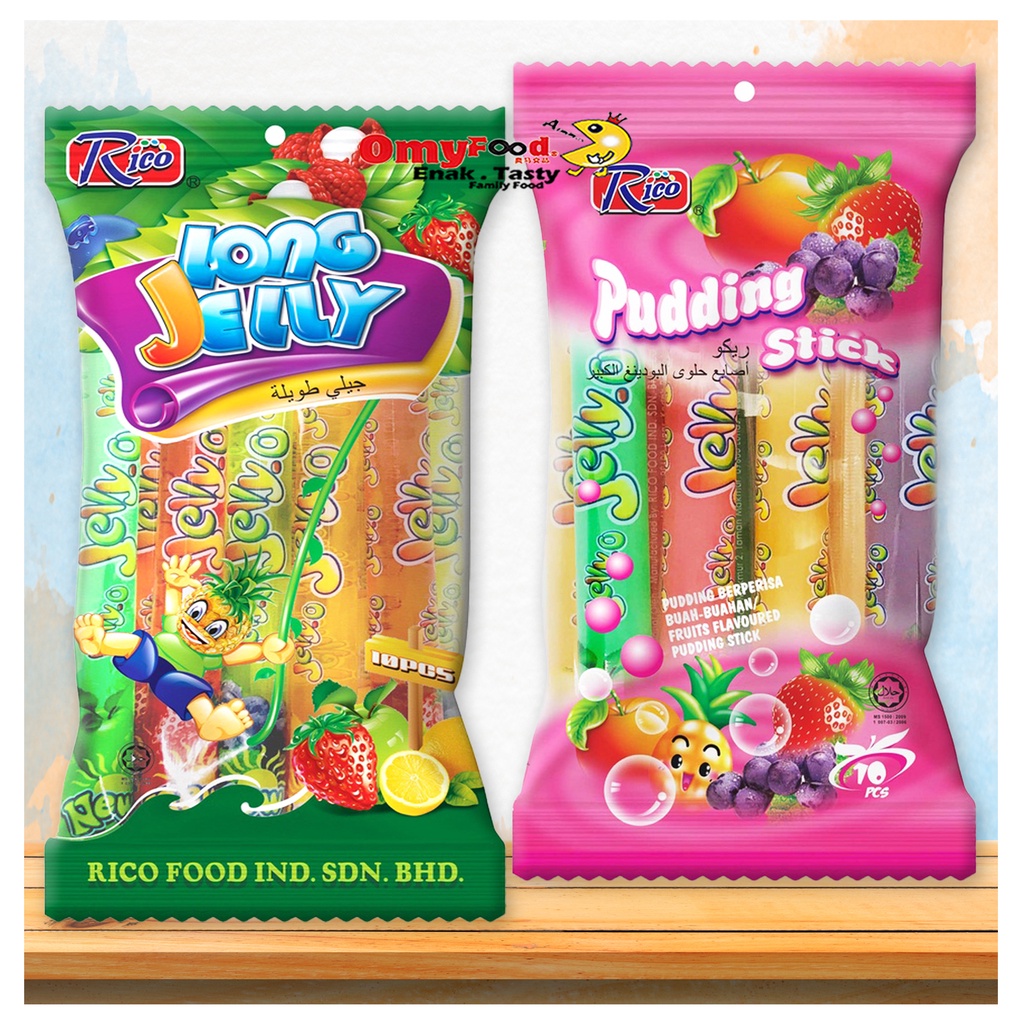 35g x 10pcs Rico Long Jelly/ Rico Pudding Stick [OmyFood] | Shopee Malaysia