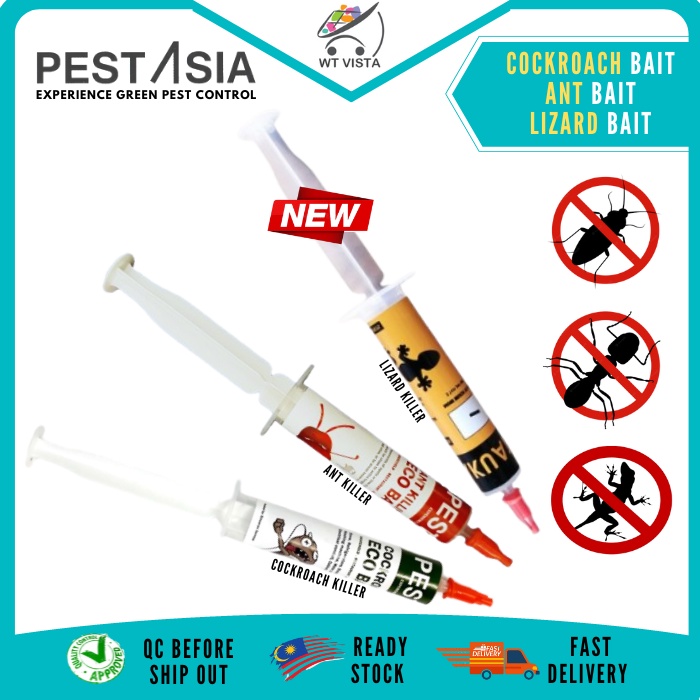 PEST ASIA Cockroach Ant Lizard Bait Ubat Lipas Semut Bye Bye Cicak Pest ...