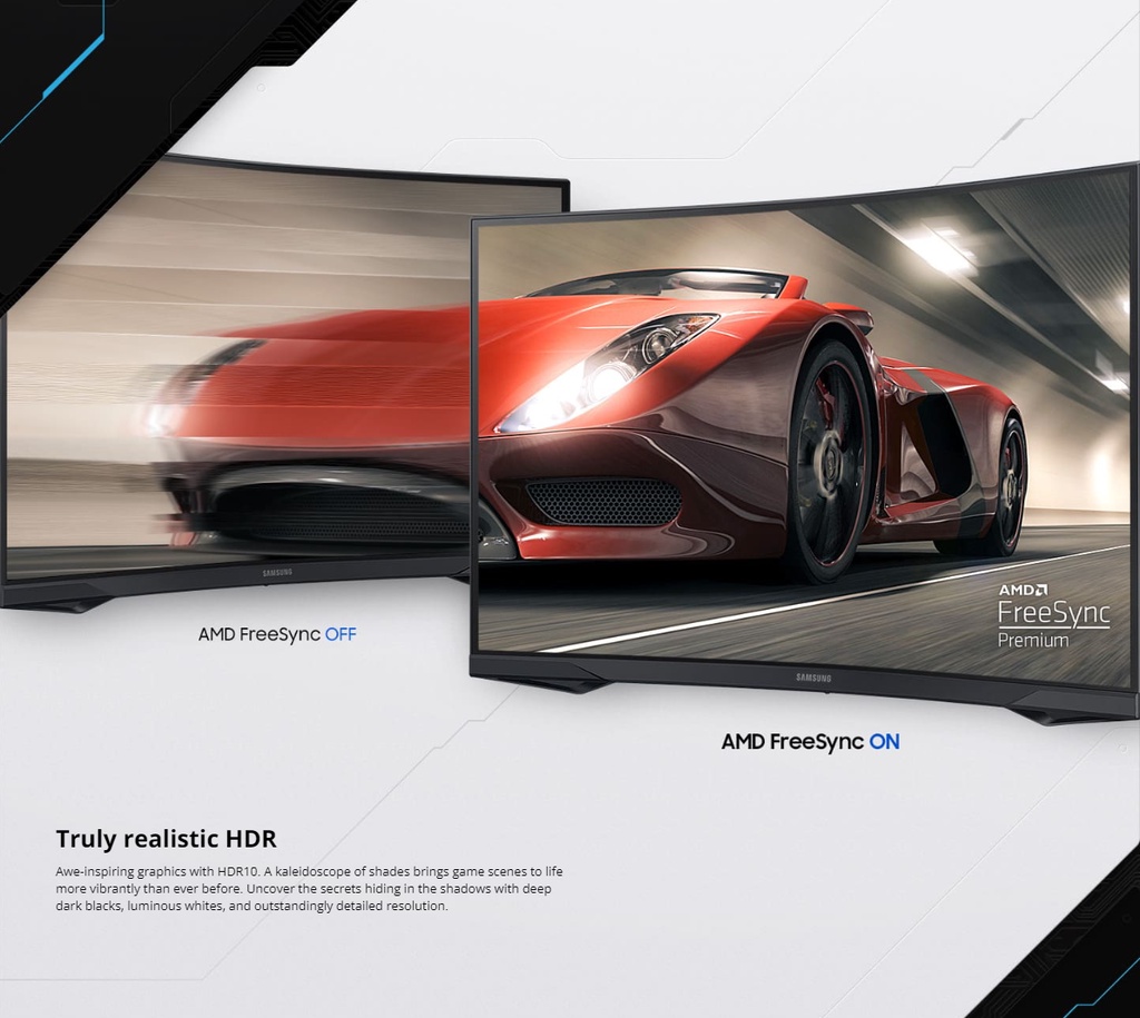 (AONE PLUS SS2) Samsung 27" Odyssey G55T WQHD Curved Gaming Monitor ...