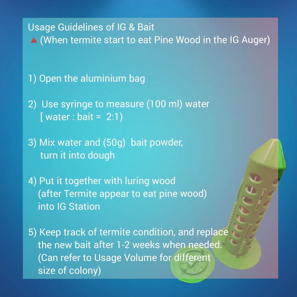 50g/100g - Original Brand EXcoQ DIY Termite Bait pack with AG (Bait Box ...