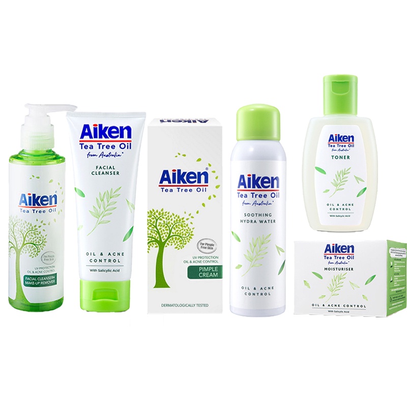 Aiken Tea Tree Oil Skin Care Signature Full Set Anti Jerawat Acne Skin ...