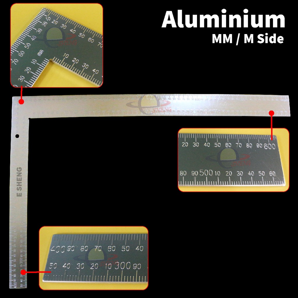 16'' x 24'' 90 Degree Stainless Steel Try Square Ruler 600mm x 400mm ...