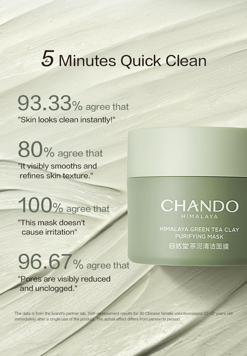 CHANDO Himalaya Green Tea Purifying Clay Mask Pore Cleansing Clay Mask ...