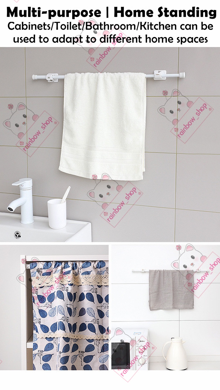 【Local Seller】【Ready Stock】60-110cm Adjustable Curtain Bar Door curtain ...