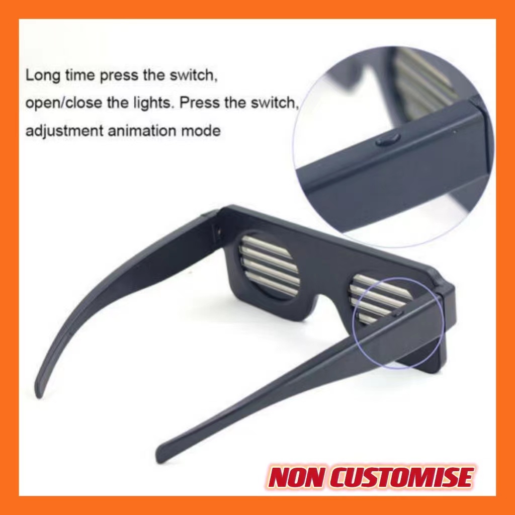 LED Luminous Glasses Mix Color LED Spec Mata LED Glasses Cermin Mata ...