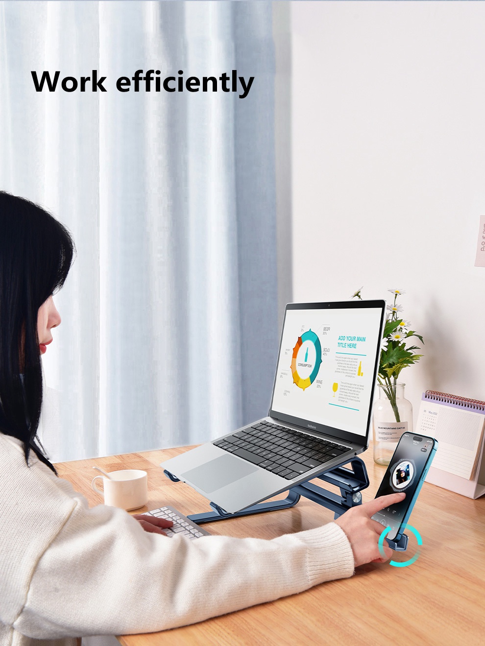 OATSBASF Z12 Aluminum Alloy Laptop Stand Ergonomic Computer Stand ...