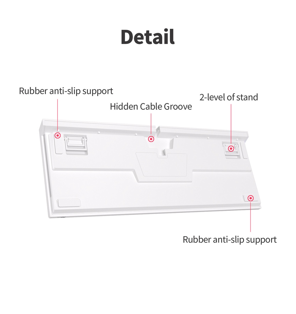 NEW Royal Kludge RK R87 87 Key Wired Professional Game Hotswap ...