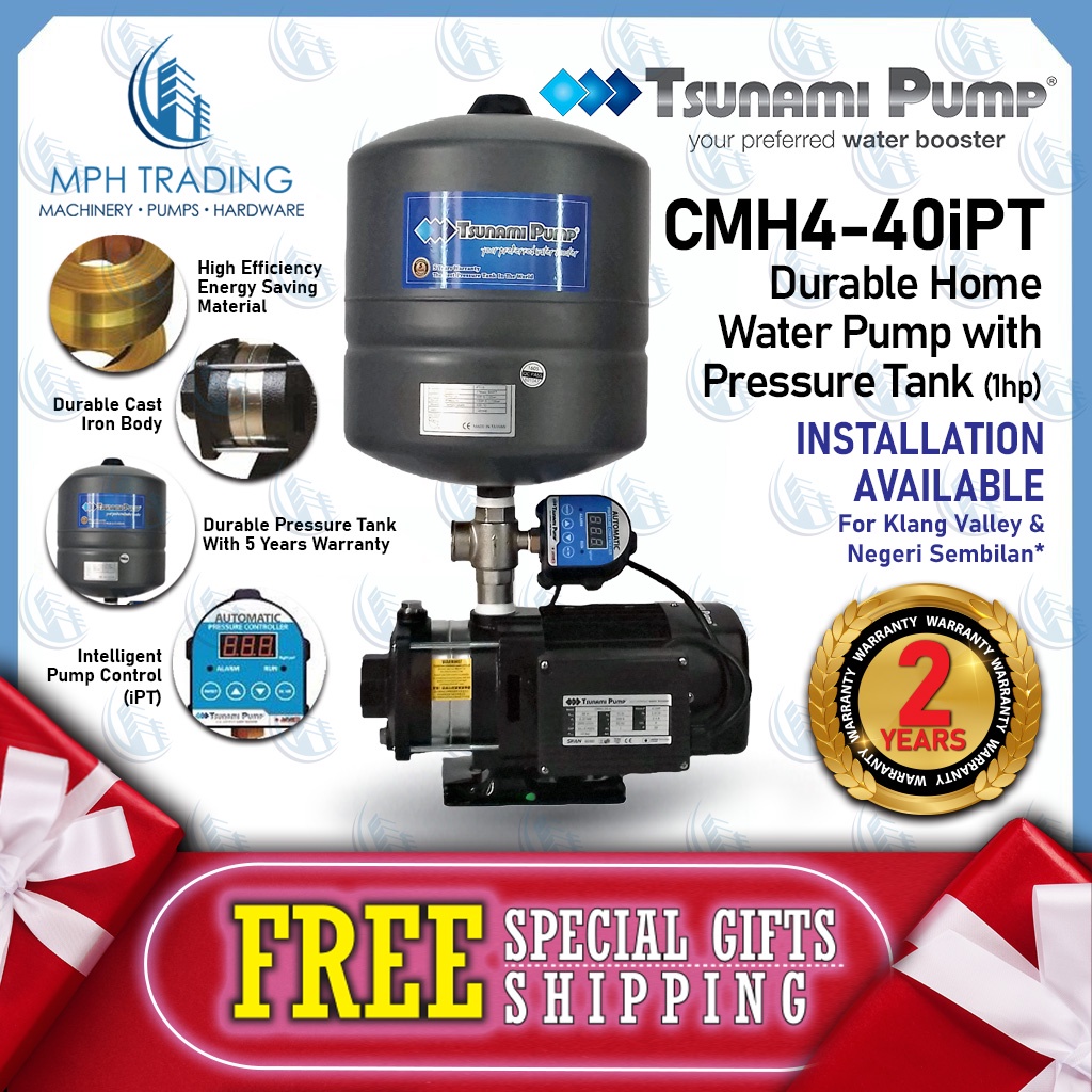 Tsunami Water Pump Automatic CMH4-40iPT CMH4-50iPT Home Living Water ...
