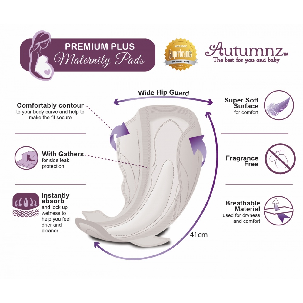 Autumnz Premium Plus Maternity Pads | Postpartum Pad Ibu Bersalin ...