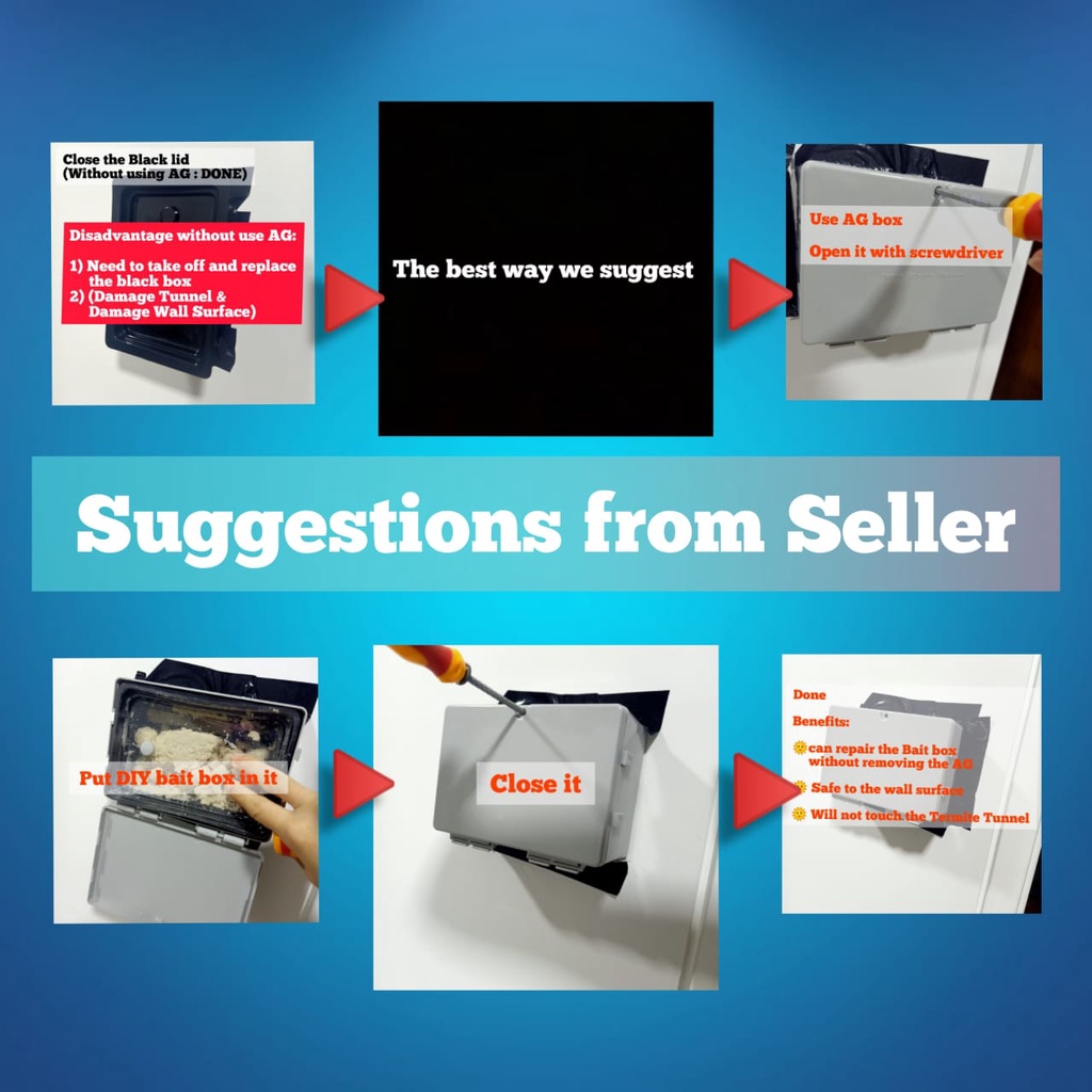 50g/100g - Original Brand EXcoQ DIY Termite Bait pack with AG (Bait Box ...