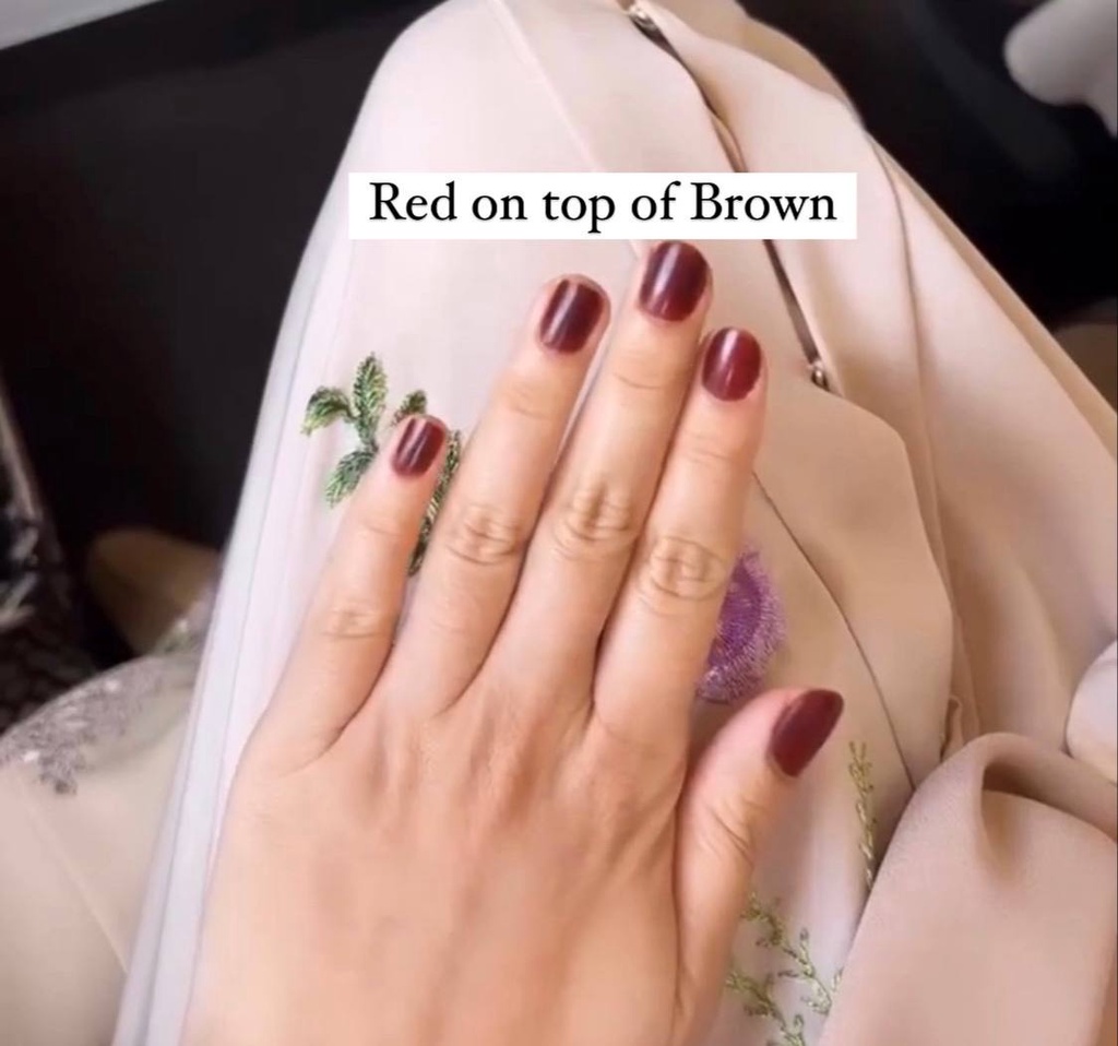 [FREE GIFT!] INNAI MERAH MAHAL RED DAN BROWN COKLAT NEELOFA NUNHA KIT ...