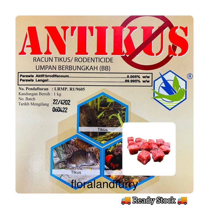 1kg Antikus Racun Tikus Paling Kuat Berkesan Ubat Tikus Sawah Kebun ...