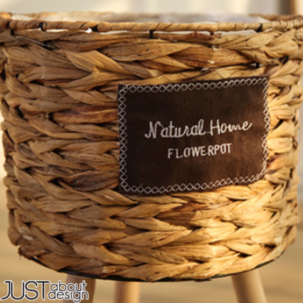 🔥 Pasu Rotan Berkaki Pasu Bunga Berkaki Rattan Basket Hiasan Seaweed ...