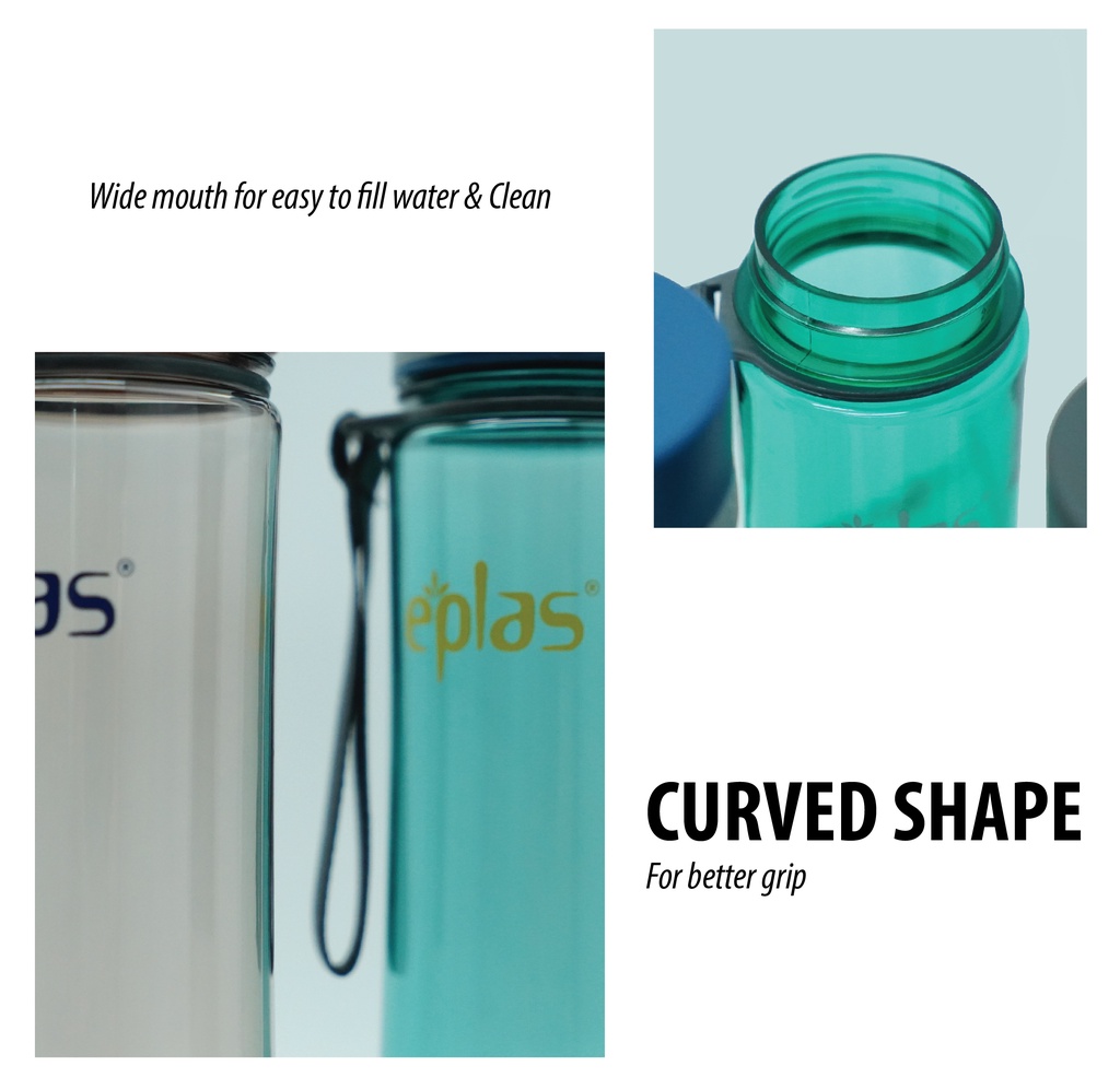 EPLAS MODERN 800/1000ml Water Bottle W/Handle, Water Tumbler, Botol Air,BPA Free,Tritan,EGHT ...