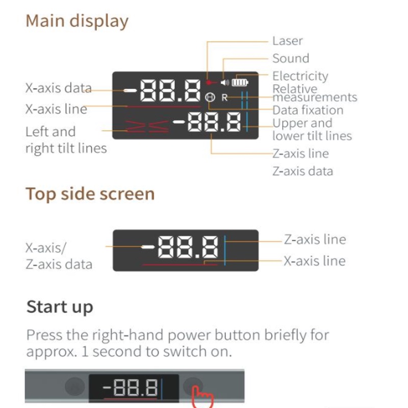 Xiaom Duka Atuman Laser Casting Angle Meter LI 1 High Precision Type-c ...