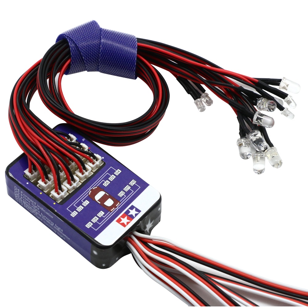 Simulation Flash Light 12 LED Lighting Kit Steering Brake for 1/10 ...