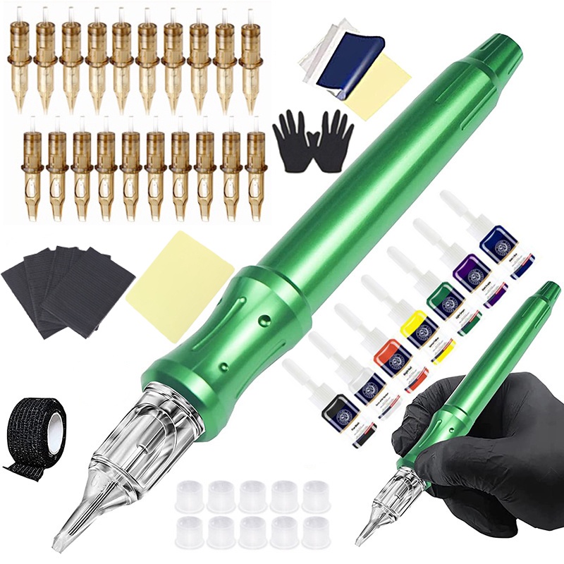 Metal Tattoo DIY Tools Set Cartridge Stick Hand Poke Pen Handmade ...
