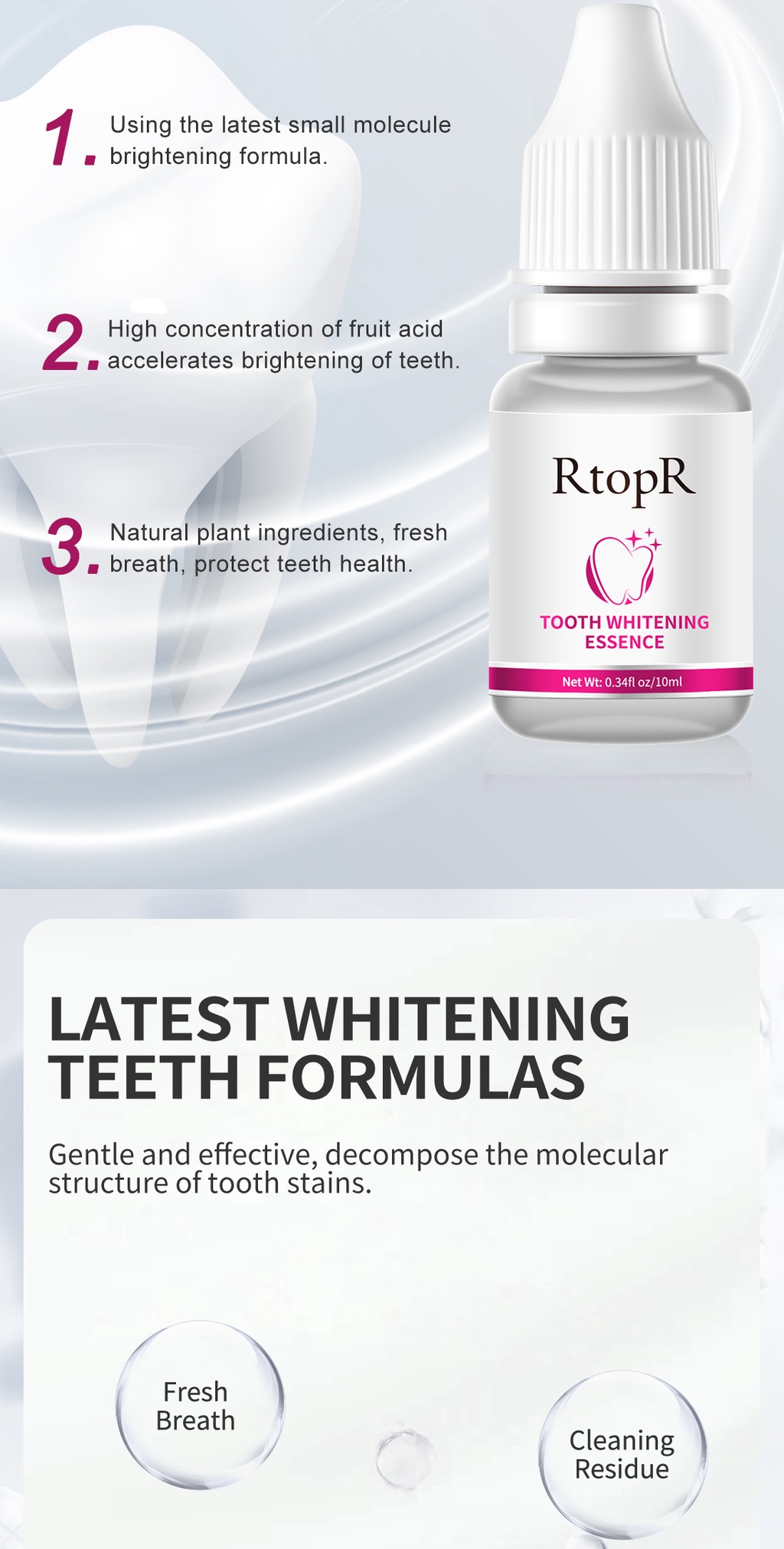 RtopR Teeth Whitening Essence Pemutih gigi Wash Yellow Teeth Remove ...