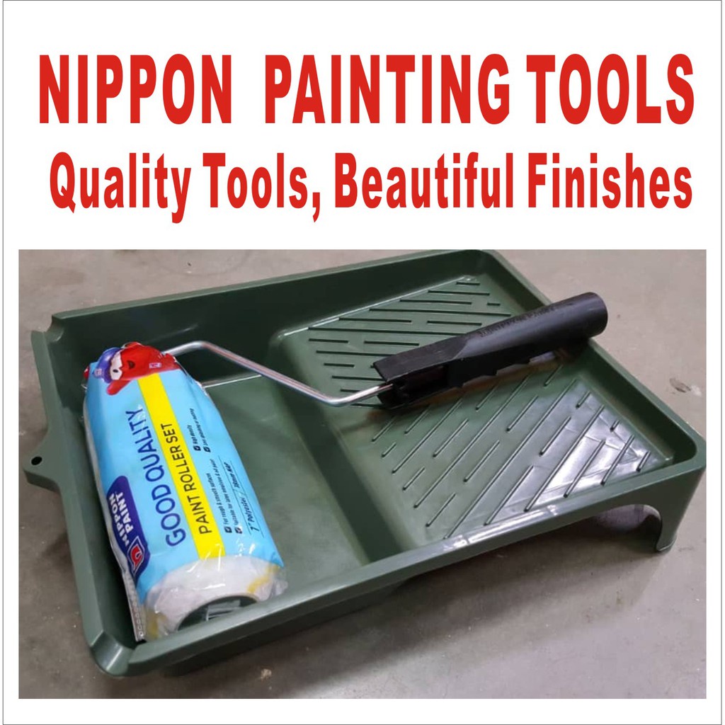 7" NIPPON PAINT Polyester Roller With ( 7" 1Set =1 + tray paint ...